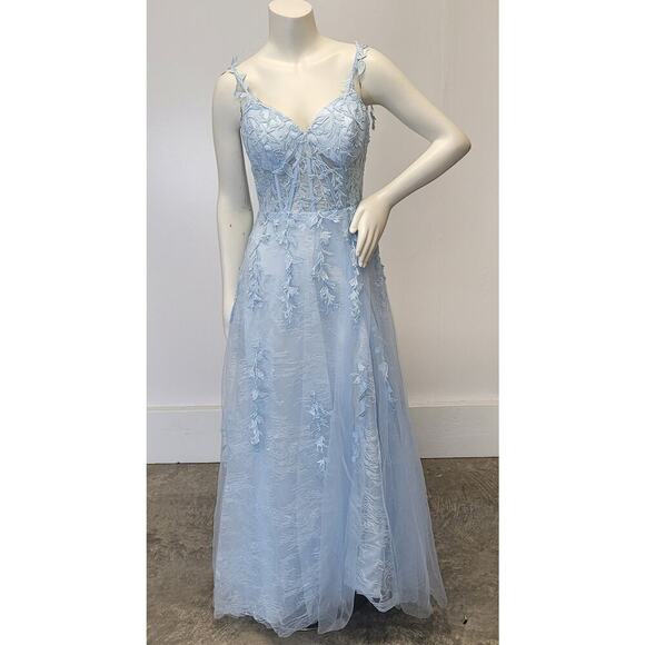 None and/or Unknown | Dresses | Nwt Icy Blue Formal Gown Prom Dress ...
